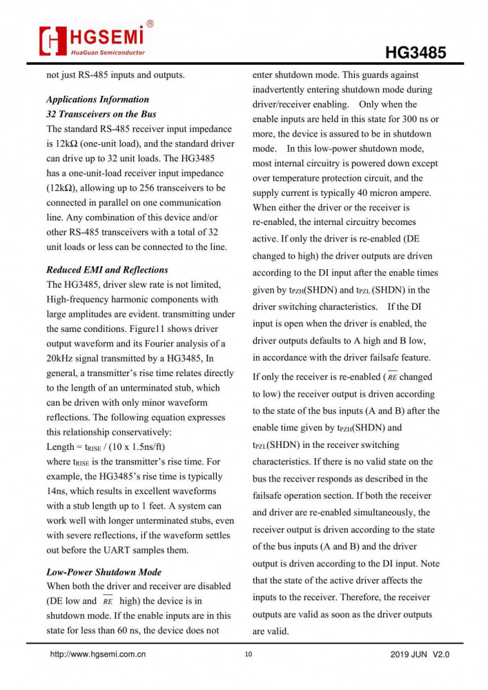 HG3485EIM/TR datasheet page 10