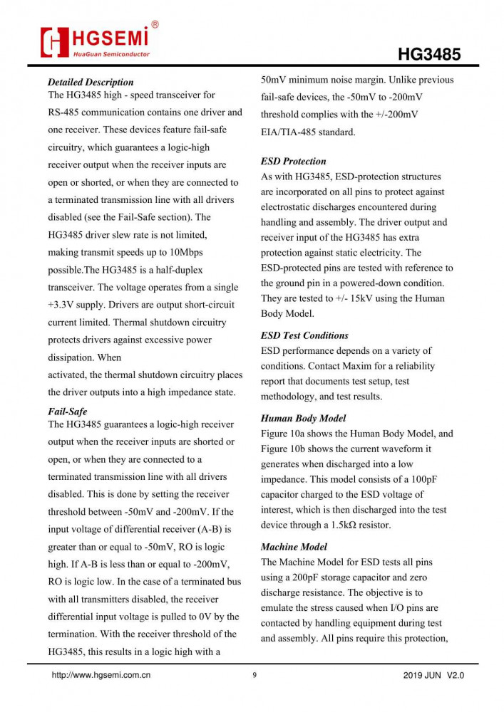HG3485EIM/TR datasheet page 9