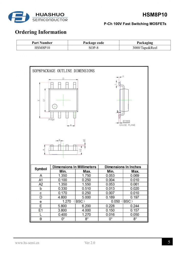 HSM8P10 datasheet page 5