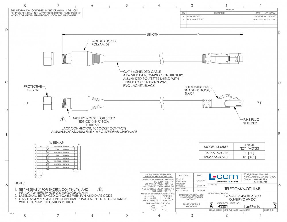 TRG677-MFC product drawing