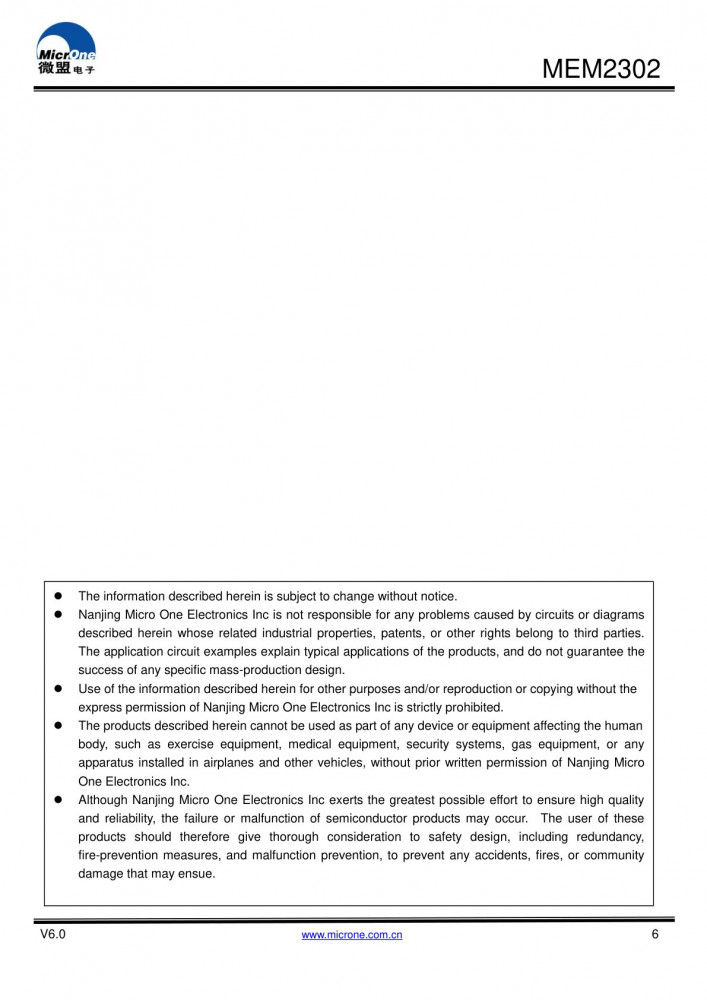 MEM2302XG datasheet page 6