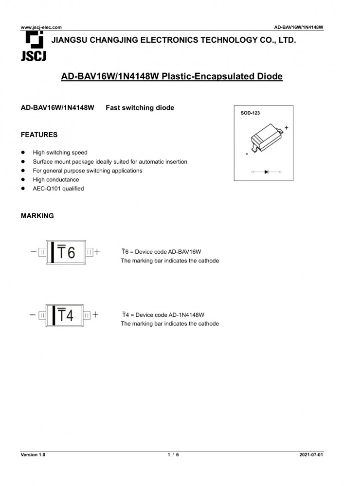 AD-1N4148W datasheet page 1