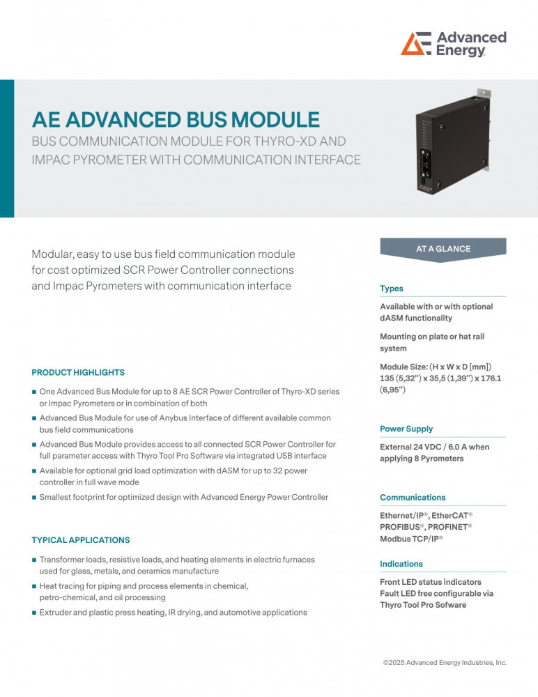 Advanced Bus Module technical document page 1