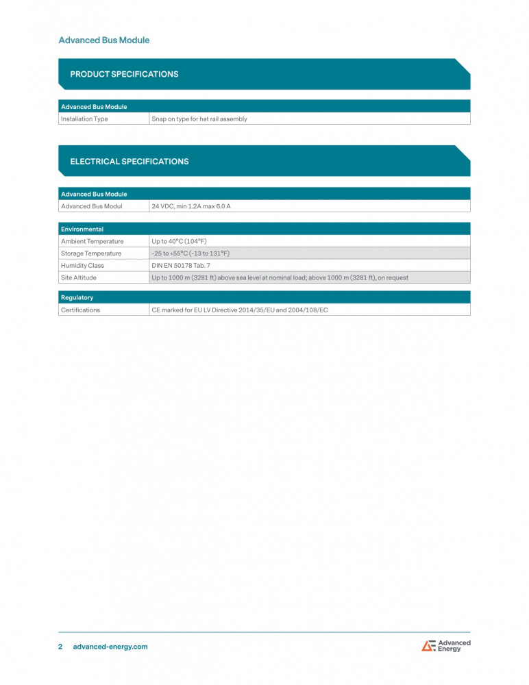 Advanced Bus Module technical document page 2