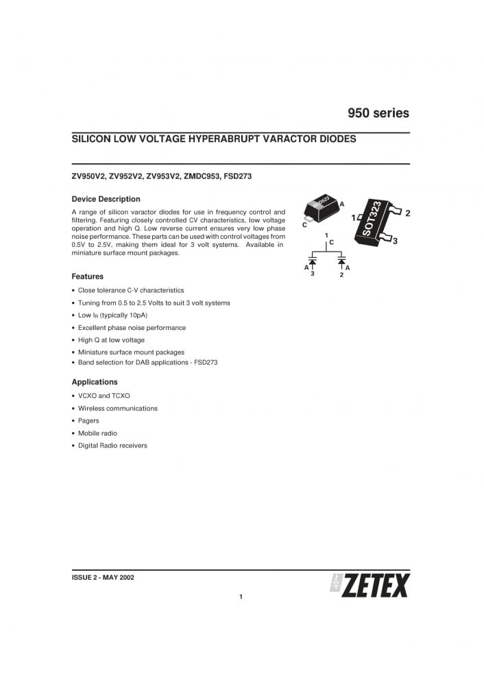 FSD273TA datasheet page 1