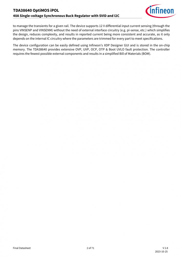 TDA38640 datasheet page 2