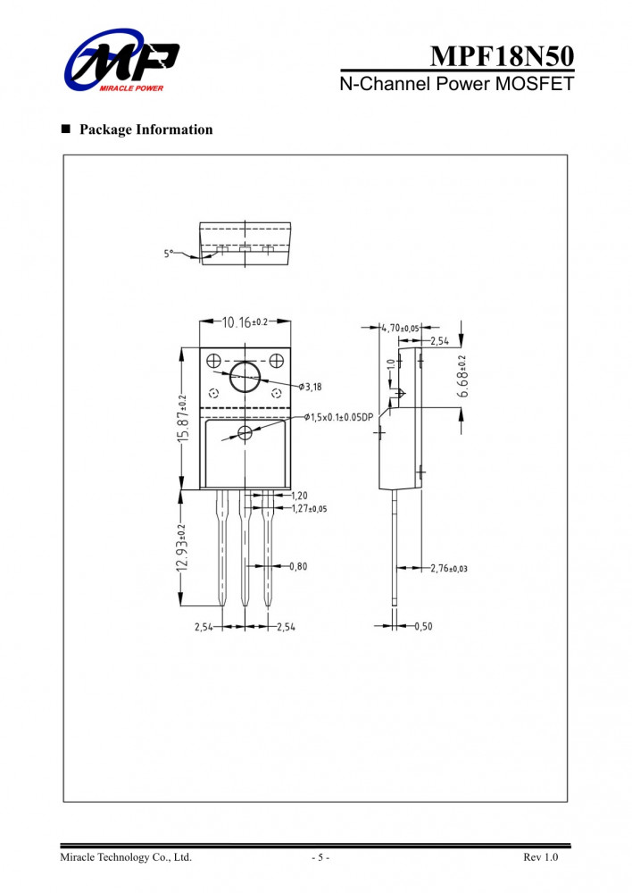 MPF18N50 datasheet page 5