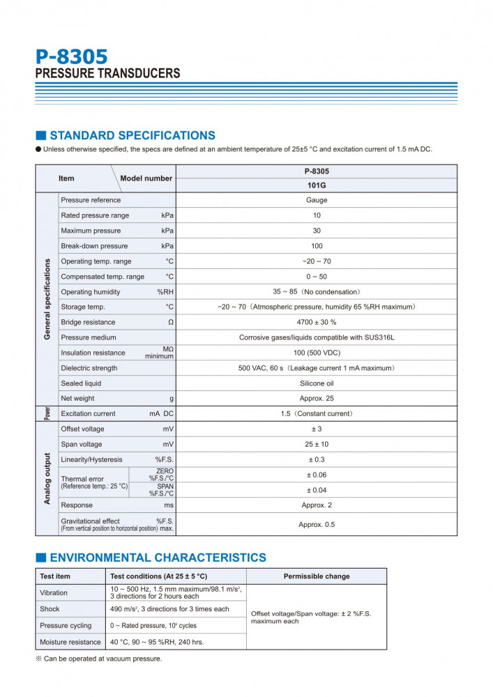 P-8305-101G technical document page 2
