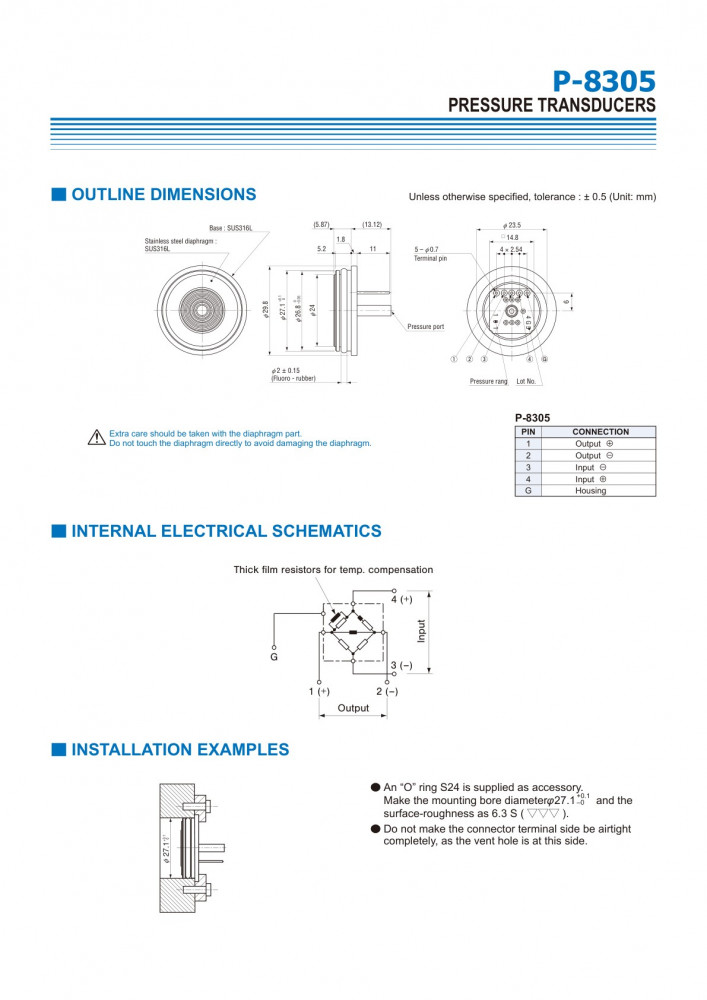 P-8305-101G technical document page 3