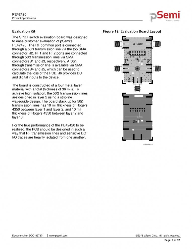 PE42420E-Z datasheet page 9