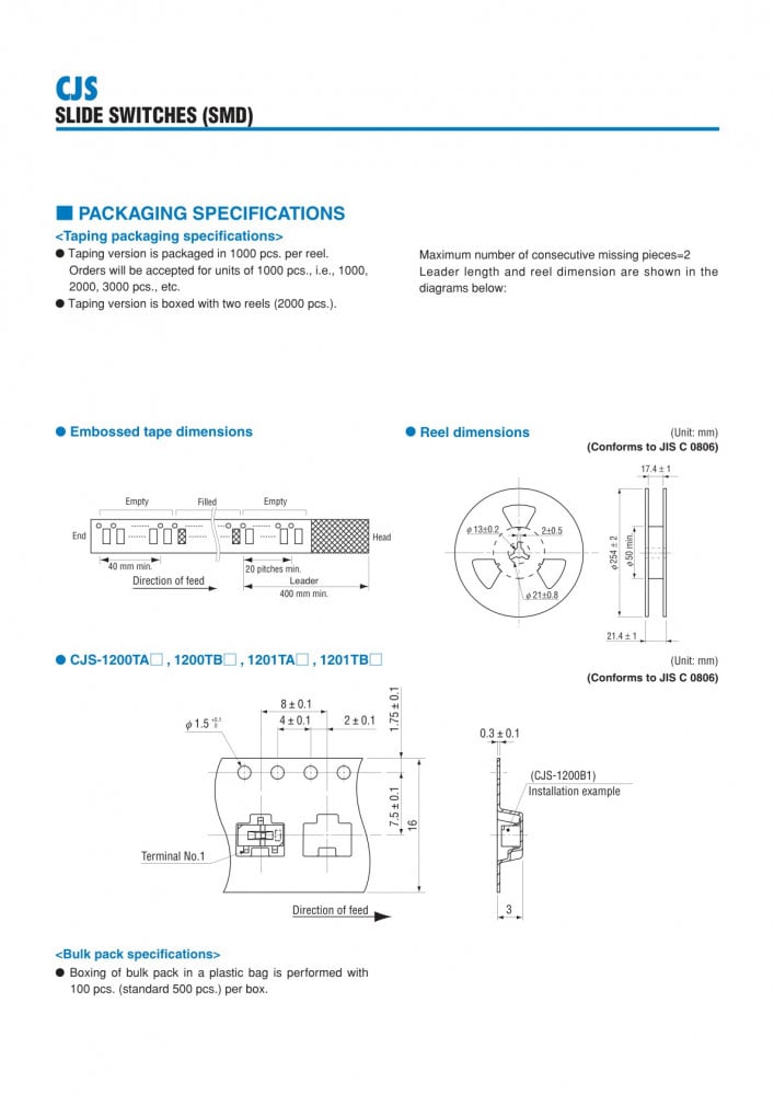 Nidec CJS-1201TB datasheet page 5