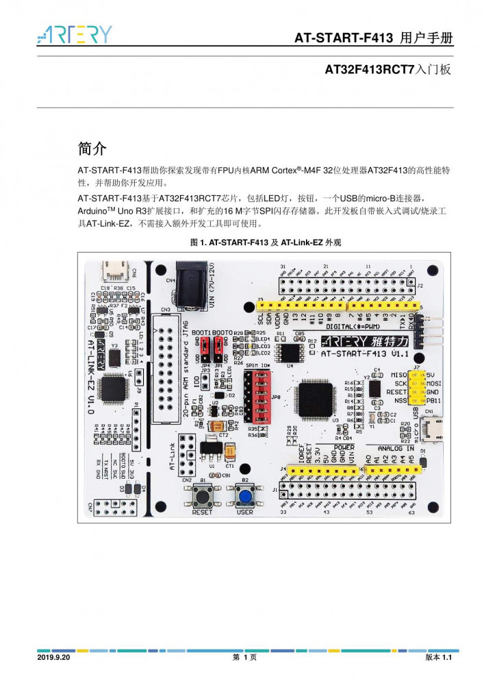 AT-START-F413 documentation page 1
