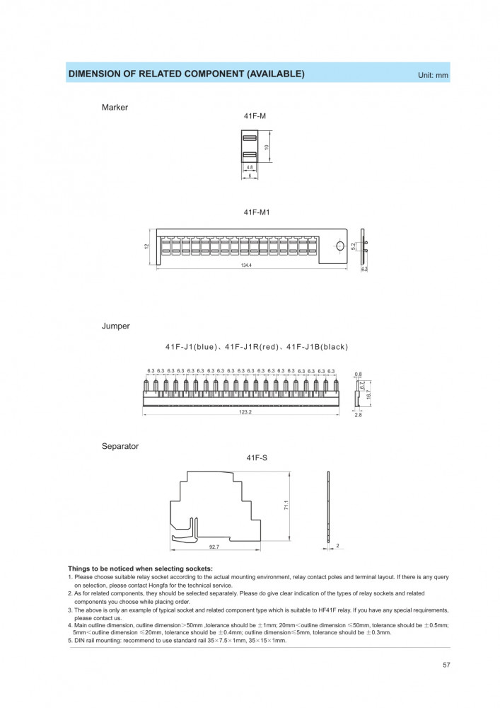 HF41F datasheet page 7
