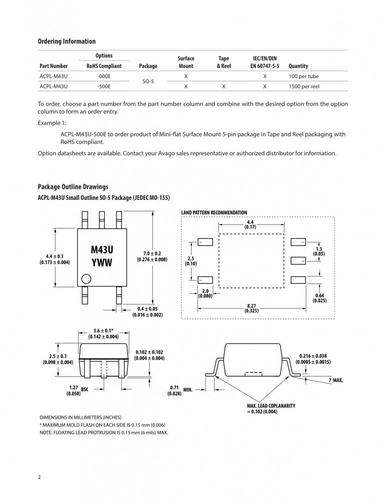 ACPL-M43U datasheet page 2