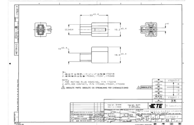 TE Connectivity 172218-1 Housing Boot for Chip Protection