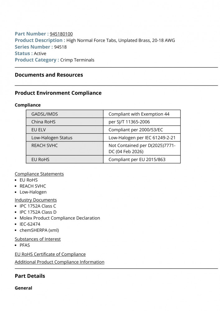 Product document page 1