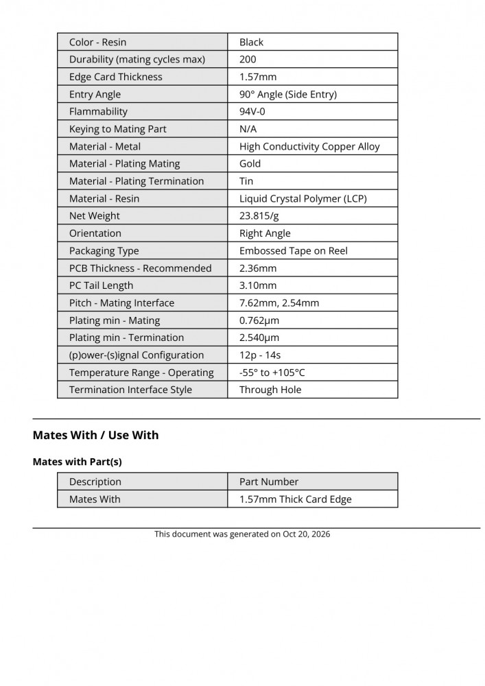 MOLEX 2194760100 technical document preview, page 3