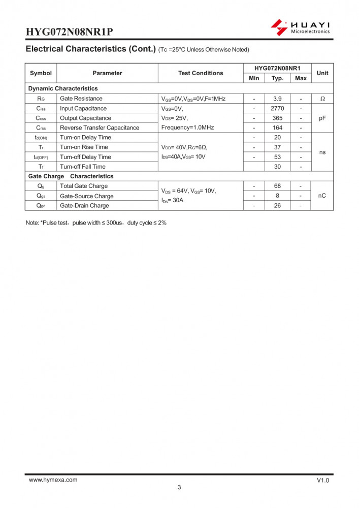 HYG072N08NR1P datasheet page 3