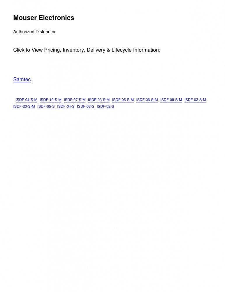 Samtec ISDF series technical document page 2