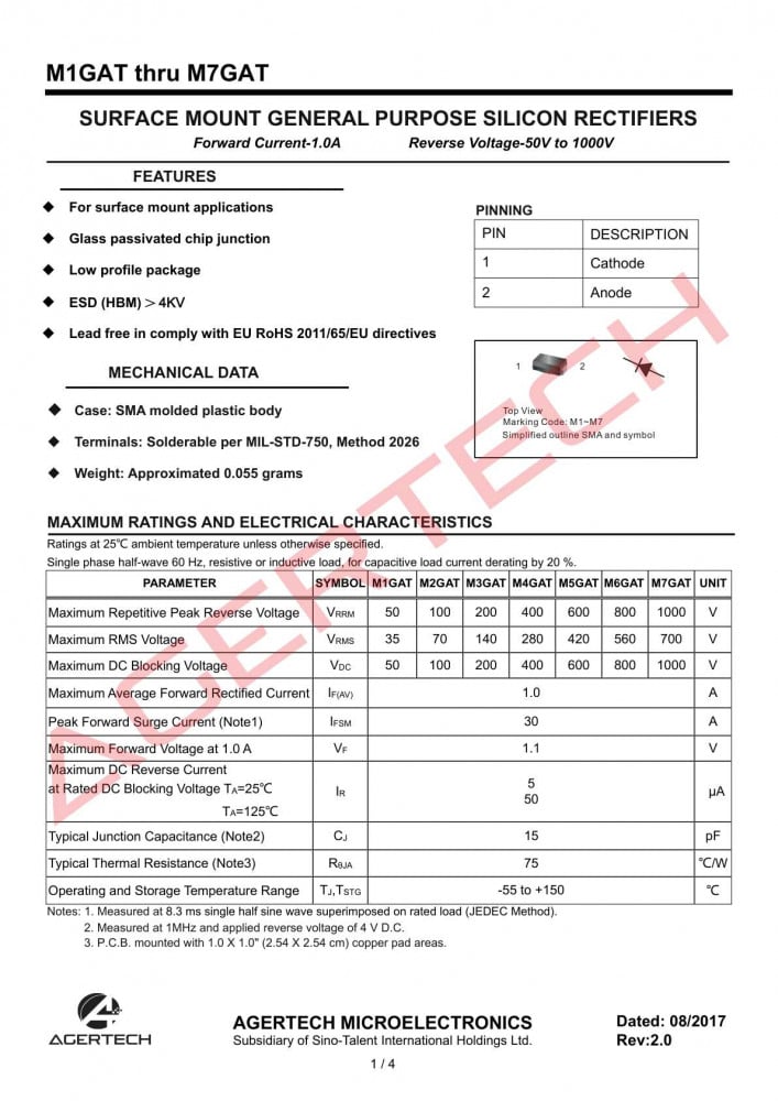M4GAT datasheet page 1