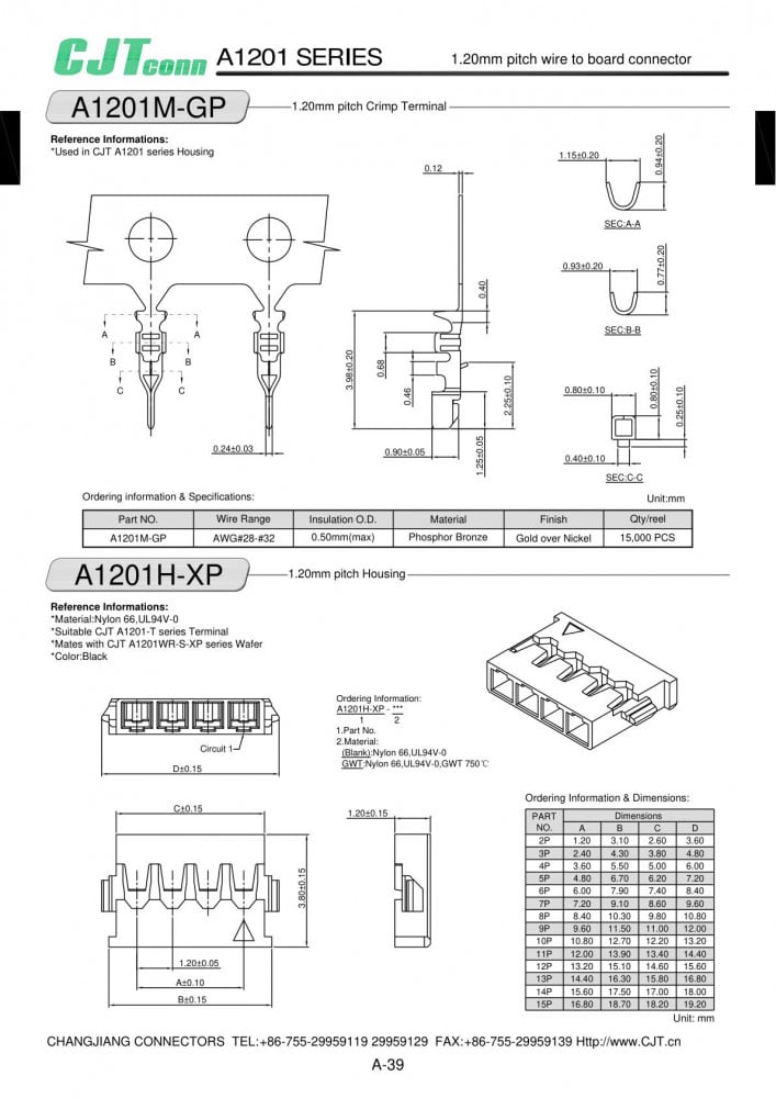 CJT A1201 series datasheet page 4