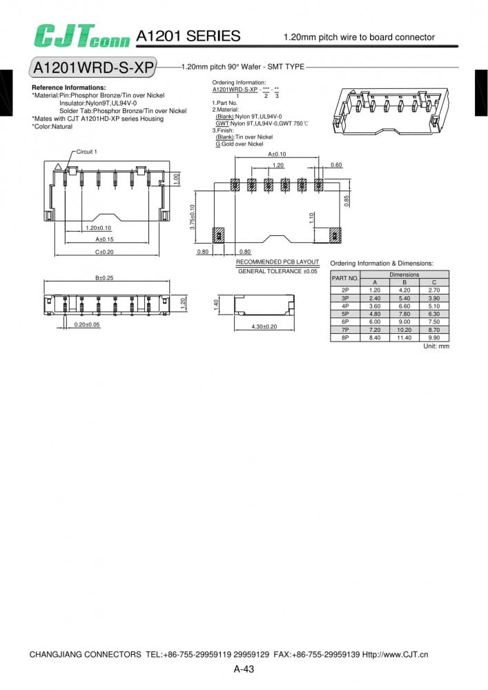 CJT A1201 series datasheet page 8
