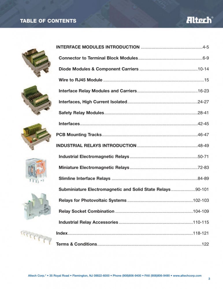 Altech interface module catalogue page 3