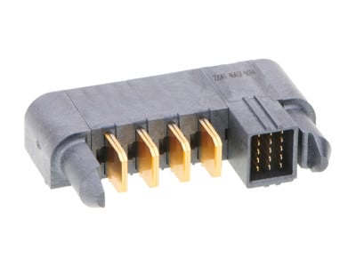 2.00mm, 5.50mm Pitch EXTreme Ten60Power Right-Angle Plug Assembly with Top Guide Pins, 2 DC Power Circuits, 25 Signal Circuits, 2 DC Power Circuits