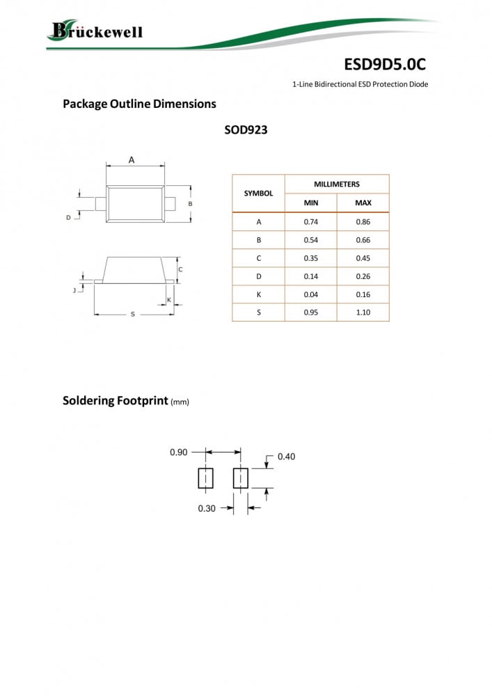 ESD9D5.0C datasheet page 3