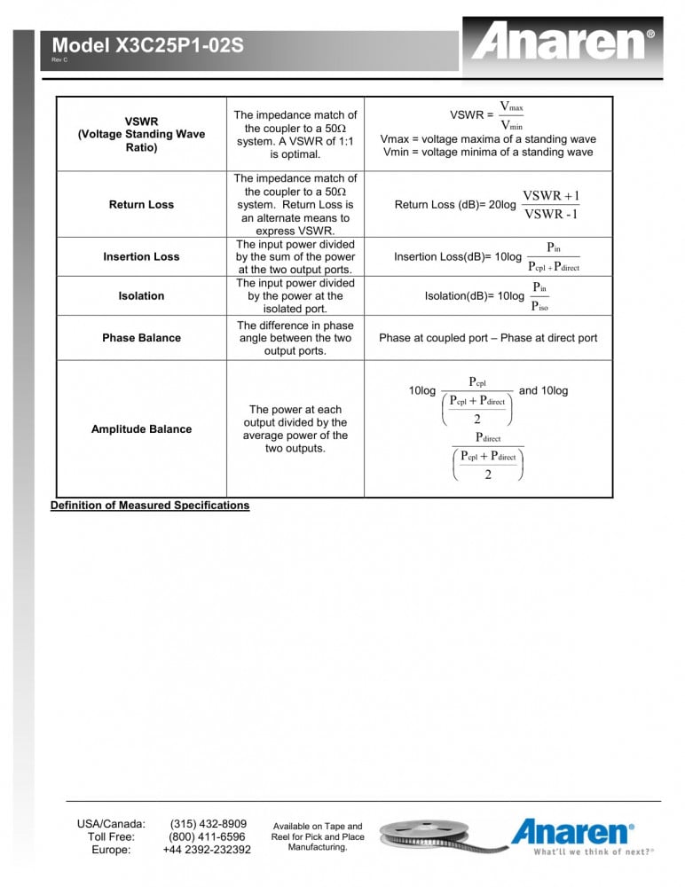 X3C25P1-02S datasheet page 6