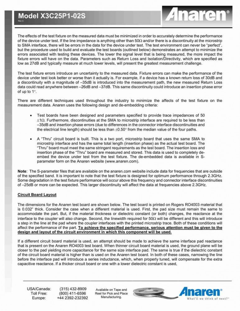 X3C25P1-02S datasheet page 8