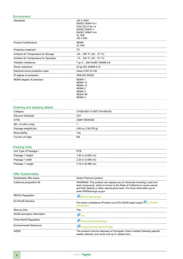 9001KR2UH5 technical document page 2