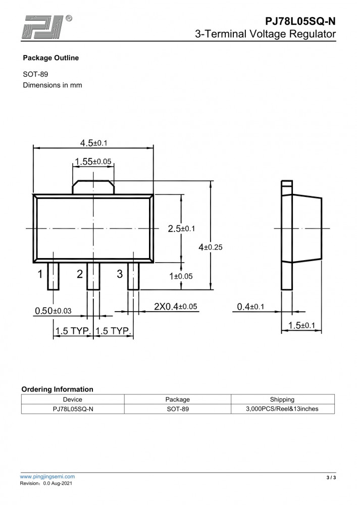 PJ78L05SQ-N technical document page 3