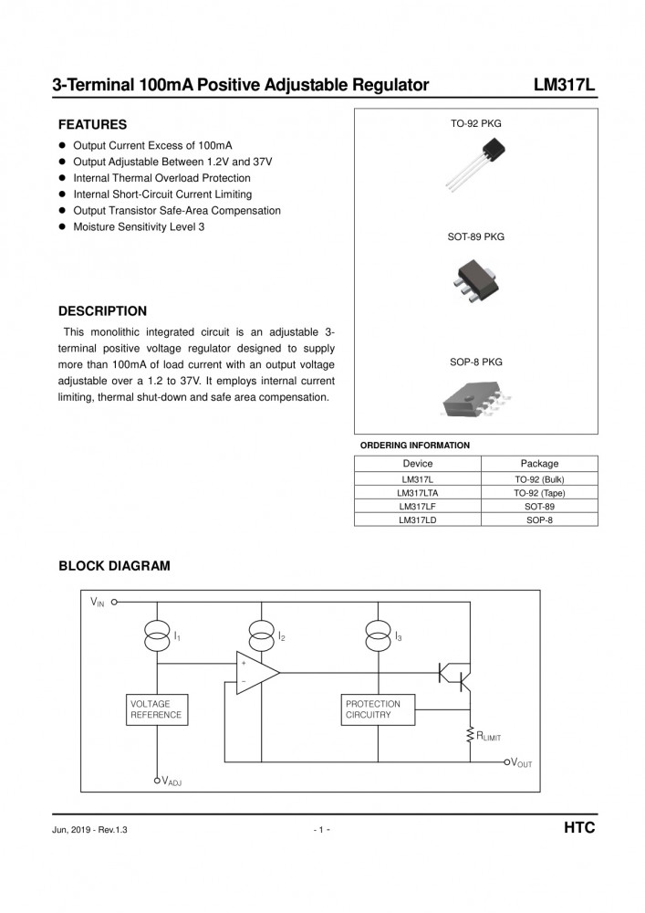 LM317LF datasheet page 1