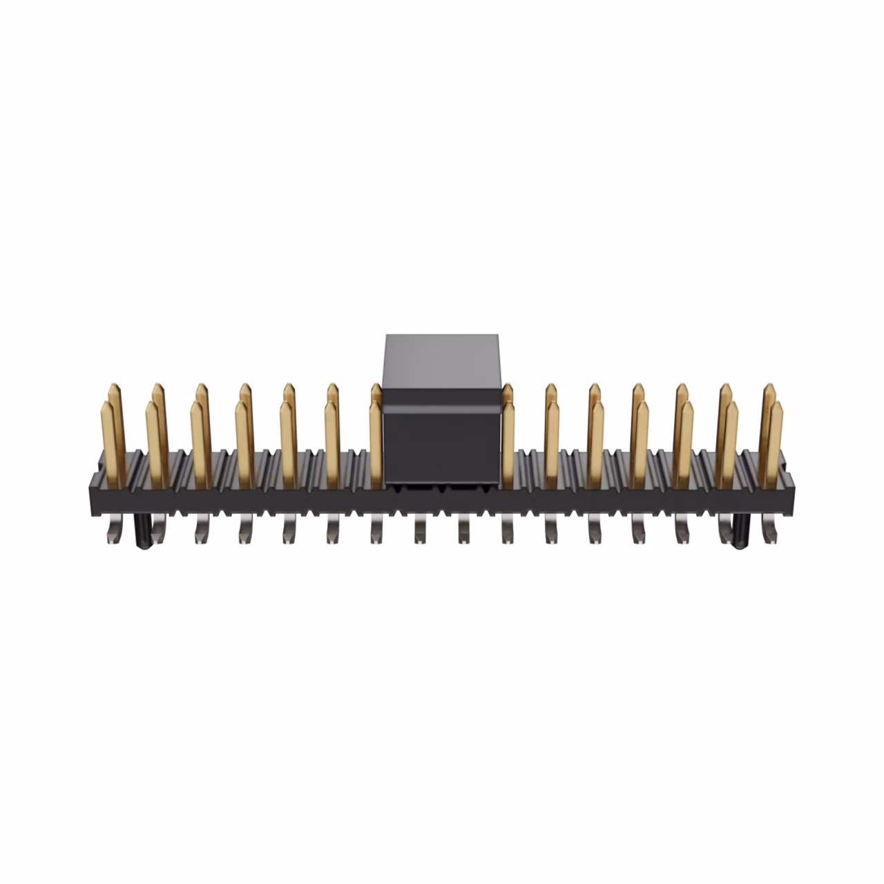Milli-Grid Header, Vertical, Surface Mount, 32 Circuits, 0.38µm Gold (Au) Plating, Mating Pin Length 3.80mm, with Cap and Pegs, Tube, Lead-Free for sale