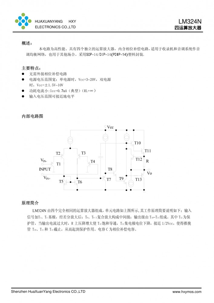 LM324N datasheet page 1