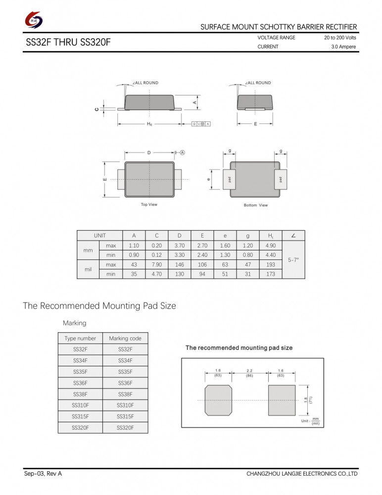 SS34F datasheet page 3