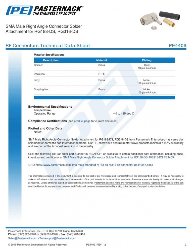 PE4409 datasheet page 2