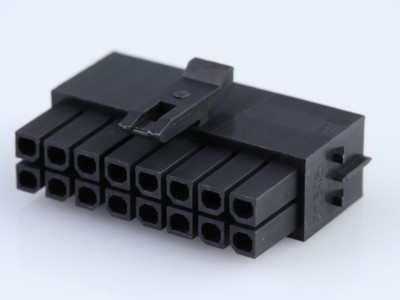 Micro-Fit+ Receptacle Housing, Dual Row, 20 Circuits, UL 94V-0, Low-Halogen, Black