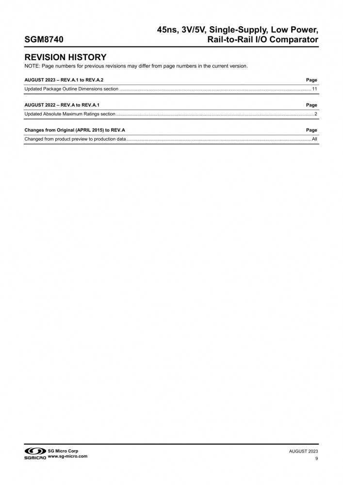SGM8740 datasheet page 9