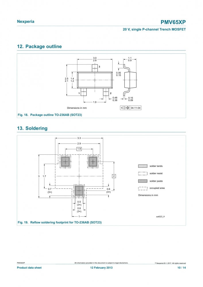 PMV65XP datasheet page 10