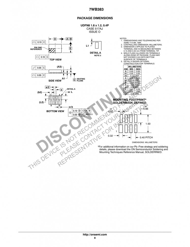 7WB383 datasheet page 8