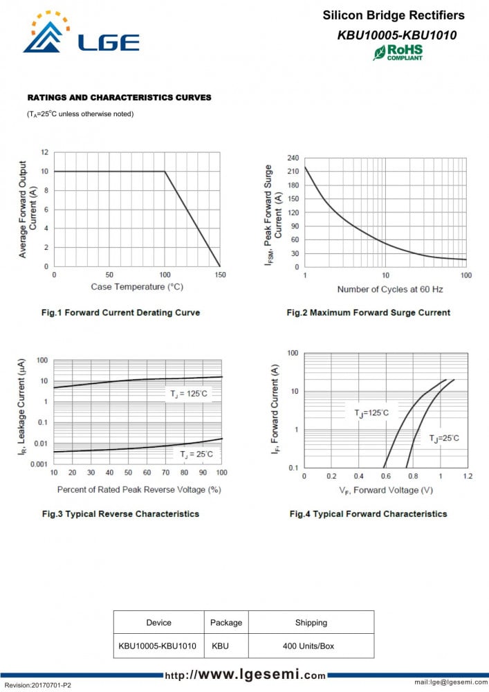 LGE KBU1010 datasheet page 2