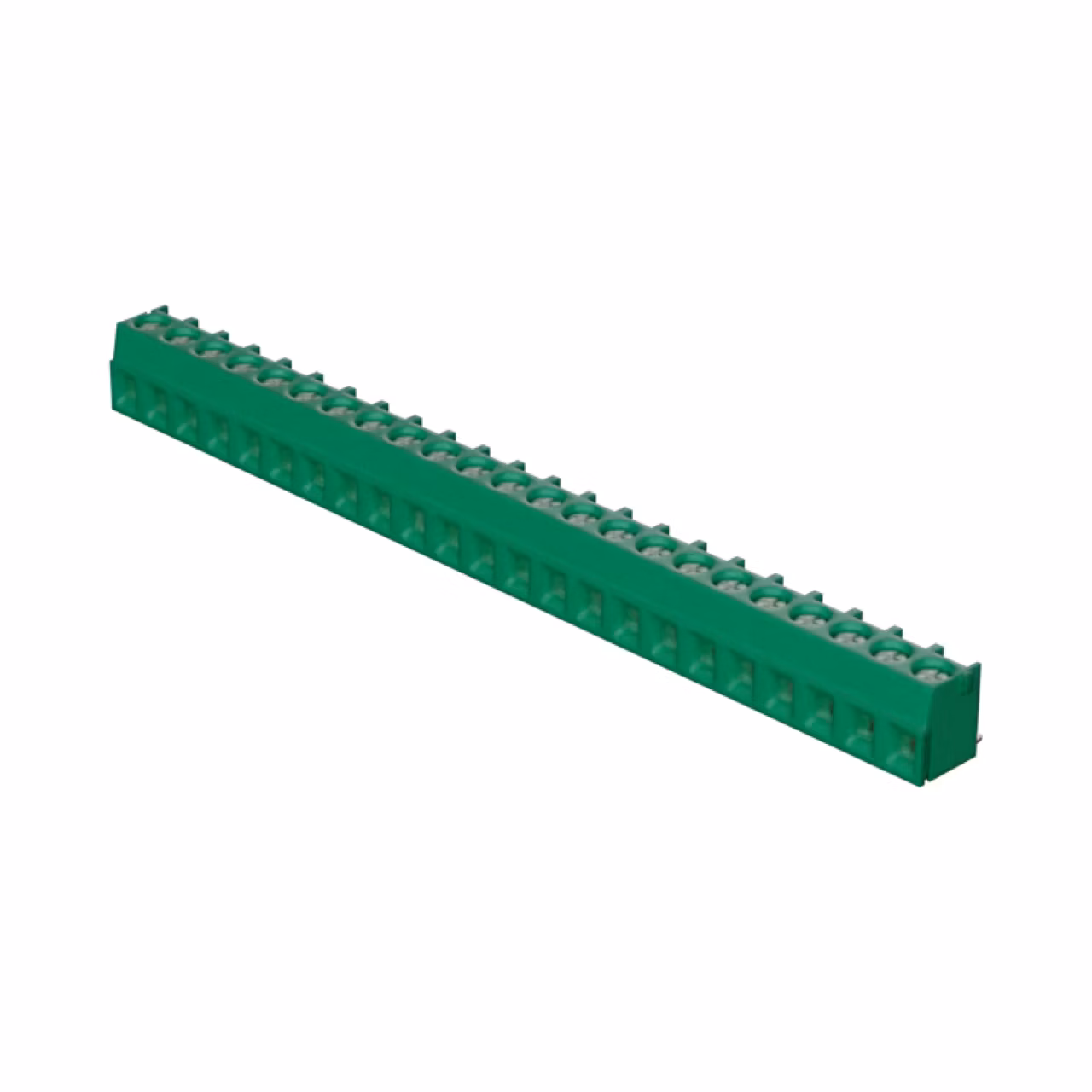 5.00mm Pitch Eurostyle Horizontal Fixed Mount PCB Terminal Block, Green Housing, 23 Circuits for sale
