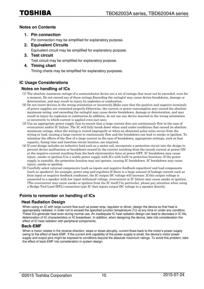 TBD62003A series datasheet page 10
