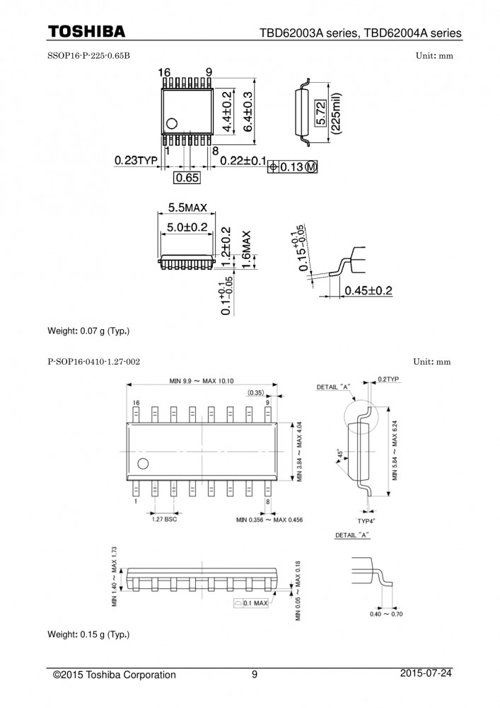 TBD62003A series datasheet page 9