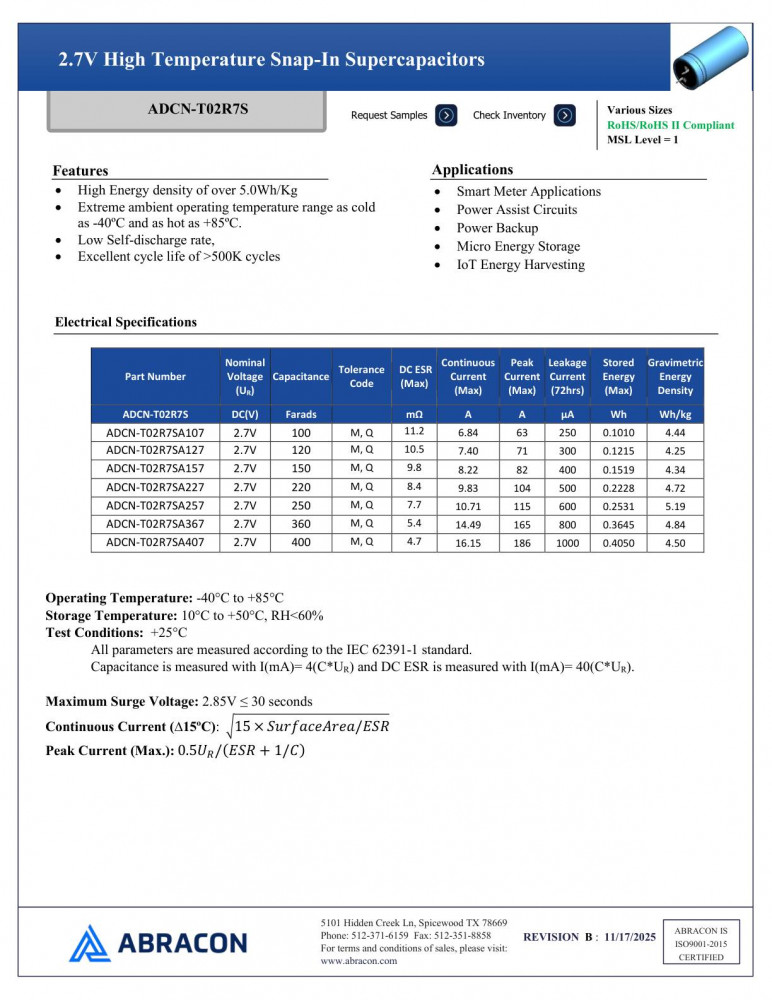 ADCN-T02R7S technical document page 1