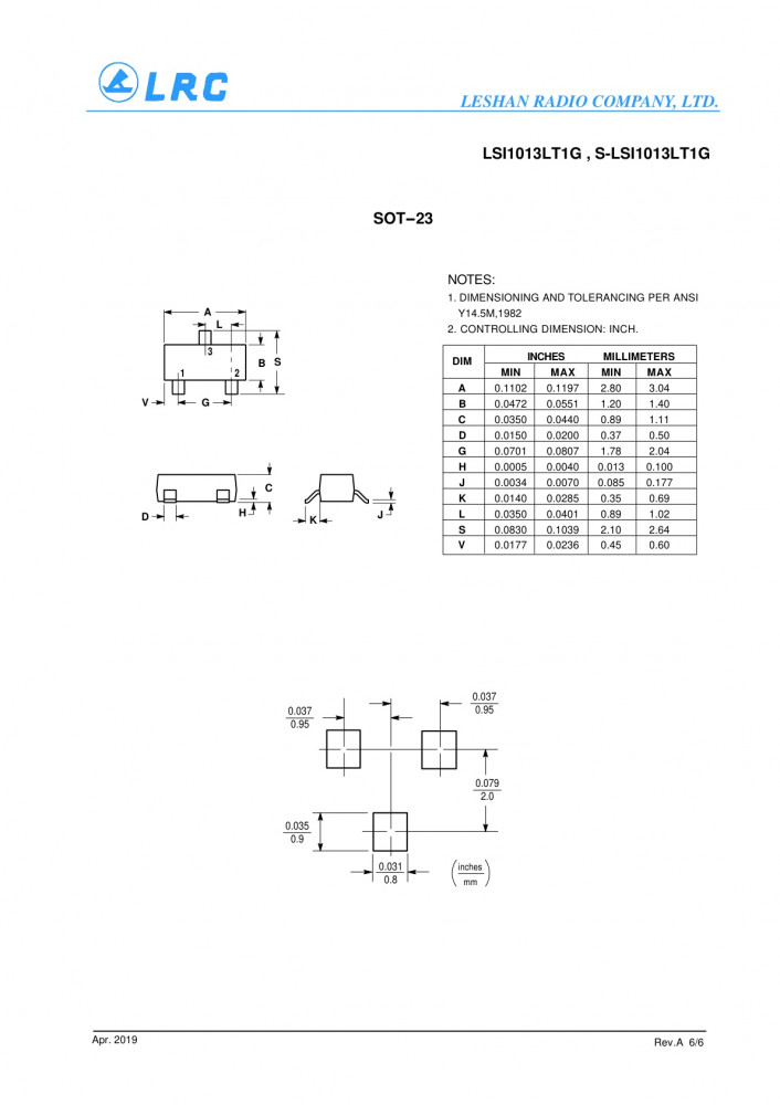 LSI1013LT1G technical document page 6