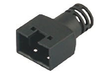 Heavy-Duty RJ45 Plastic Plug Adapter, for Size 3A «21x21» with 2 Red Polarizing Keys and Fixing Screw, White Grey