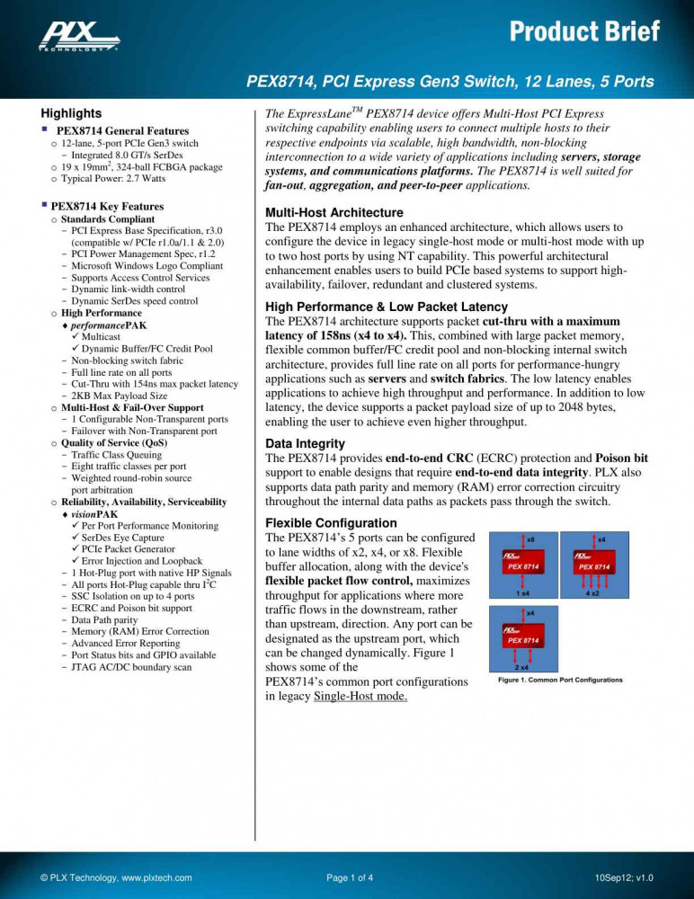 PEX8714 technical document page 1